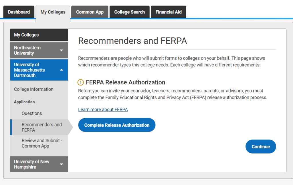MEFA-Pathway | Connecting MEFA Pathway and Common App Accounts