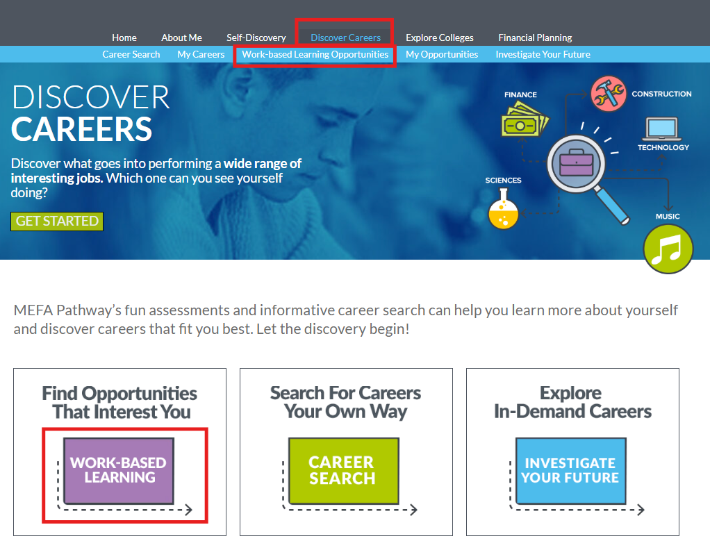 MEFA-Pathway | Work-Based Learning User Guide: Student Portal